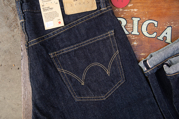 Edwin Regular Tapered Dark Pure Indigo - Rinsed - American Classics London